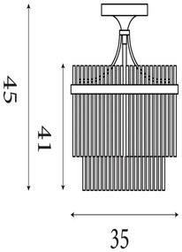 Searchlight 11300-3GO - Přisazený lustr LARA 3xE27/60W/230V