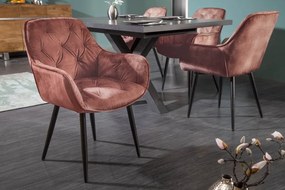 Designová židle Garold hnědý samet