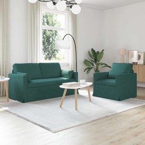 Set pohovek 2 ks Tmavě zelená textil 3407540