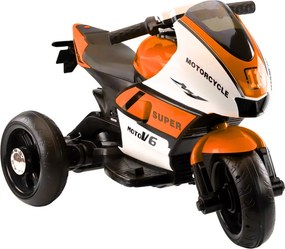 LEAN CARS Dětská elektrická tříkolka HT-5188 LED MP3 oranžová