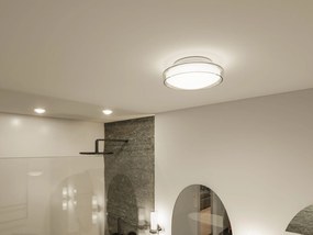 Paulmann 71078 Luena, koupelnové stropní svítidlo LED 11,5W 3000K, sklo/chrom, průměr 25cm, IP44