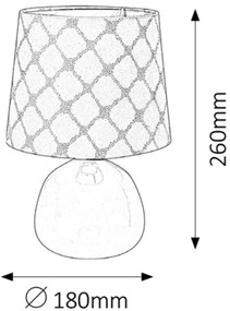 Rabalux 4380 - Stolní lampa ELLIE E14/40W béžová