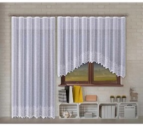 DekorTextil Hotová záclona nebo balkonový komplet Olympia - bílá ROZMĚR: (š x v): 220 x 120 cm