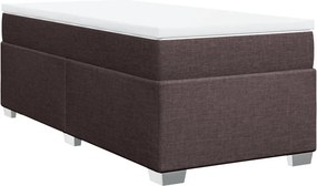 Box spring postel s matrací tmavě hnědá 100 x 200 cm textil 3285112