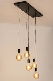 Závěsné svítidlo nad stůl Bulb Contour 5 Nero
