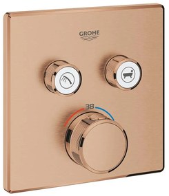 Grohe Grohtherm SmartControl - Termostatická baterie pod omítku se 2 ventily, kartáčovaný Warm Sunset 29124DL0