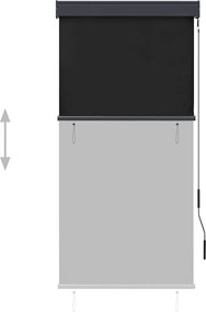 Venkovní roleta 80 x 250 cm antracitová 145952