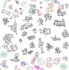 KIK Kreslicí stůl s projektorem růžová / LED projektor / 12 pastelek a