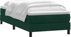 Postel Box Spring bez matrace tmavě zelená 200x220 cm samet 3315894