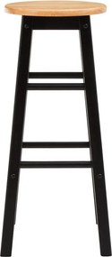 Černá/v přírodní barvě barová stolička z kaučukového dřeva (výška sedáku 74 cm) Chester – Premier Housewares