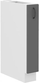 Kuchyňská skříňka Stilo 15 D CARGO BB korpus bílá, dvířka šedá DUST