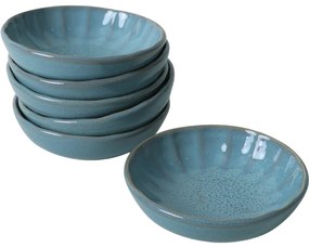 Sada 6 kameninových misek Laguna 12 cm, tyrkysová