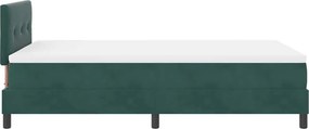 Postel s boxspringem s čelo Tmavě zelená 120 x 200 cm samet 3339167