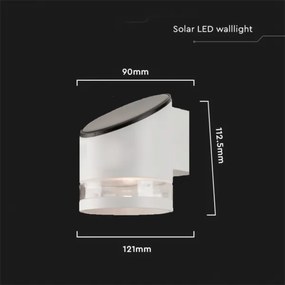 LED Venkovní solární nástěnné svítidlo LED/1W/3,7V 3000K IP54 1200 mAh bílá