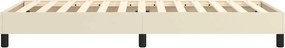 Rám postele s boxspringem krémová 100 x 200 cm umělá kůže 3120684