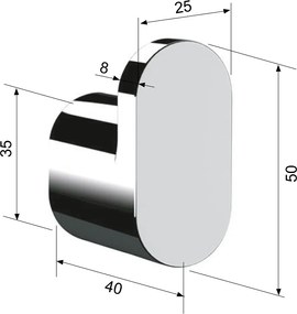 Sapho, FLORI háček, chrom, RF001