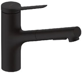 Hansgrohe Zesis M33 - Dřezová baterie 150, s výsuvnou sprškou, sBox lite, matná černá 74803670