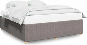 Rám postele bez matrace taupe 200 x 200 cm textil 3284967