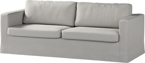 Potah na pohovku IKEA  Karlstad 3-místná, nerozkládací, dlouhý barva šedá látka pletený vzor