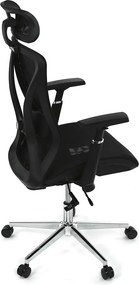 Ergonomická kancelářská židle NILS - černá síťovina