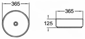 Mexen CLARISA umyvadlo, 36 cm, bílá/zlatá, 22073655