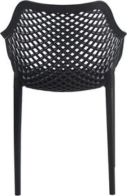 Černá plastová jídelní židle Tippi - 55*52*81 cm