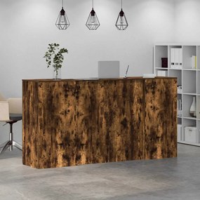Recepční stůl kouřový dub 200x50x103,5 cm kompozitní dřevo 3324182