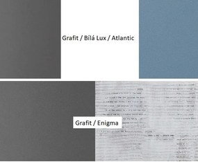 Meblar Dětský pokoj Tablo C Barva: Grafit/Bílá LUX/Atlantic, Matrace: S matrací