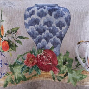 Středový ubrus s potiskem ROZKVETLÁ ZAHRADA 93 x 93 cm