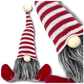 Camerazar Vánoční skřítek Mikuláš 28 cm sedící červený