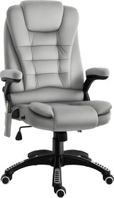 Vinsetto kancelářská židle s vibracemi a masáží, ergonomická pracovní židle s vyhříváním, sklápěcí funkce, výškově nastavitelná exekutivní židle s dál
