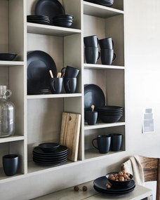 vtwonen Matt Black miska Ø15 cm, černá matná (Střední porcelánová miska na snídaně nebo polévky)