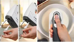 Bosch MFQ37470 bílo-černá / Ruční mixér / 750 W / 5 rychlostí / turbo