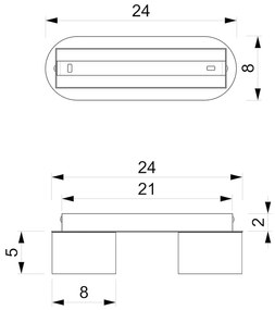 Stropní svítidlo Dixie, 2x modré kovové stínítko, w