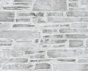 Papírová tapeta 36459-2 béžovo-šedá kamenná zeď / papírové tapety na zeď 364592 AS ROVI 2021 (0,53 x 10,05 m) A.S.Création