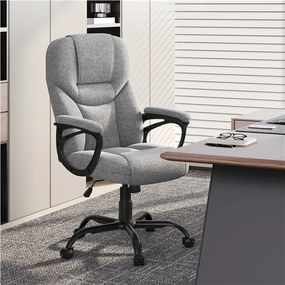 Kancelářská židle Yaheetech – šedá, 69 cm (šířka) × 71 cm (hloubka) × 110 cm – 119 cm (výška) (267499488554)