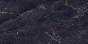 Mexen Sintra Black gres glazovaný rekt. G1, dlaždice podlahová-stěnová 120 x 60 cm, vysoký lesk - TL204-120-060-00