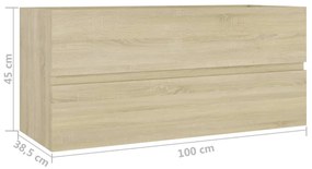 vidaXL Marketos Skříňka pod umyvadlo dub sonoma 100x38,5x45 cm kompozitní dřevo