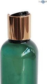 Dávkovač mýdla BEN 200 ml zelený s černo-zlatým DISC TOP