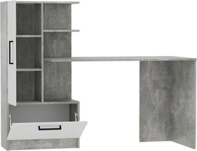 Počítačový stůl Standard, industriál / nymfea alba, levá montáž