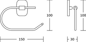 Aqualine Aqualine, RUMBA držák toaletního papíru bez krytu, RB117