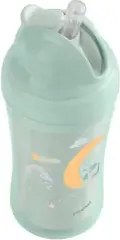 KikkaBoo Hrnek se silikonovým brčkem 220ml 8m+ Moony me Mint / od 8 mě