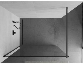 Mexen Kioto, sprchová zástěna Walk-In 50 x 200 cm, 8mm čiré sklo, grafitový profil, 800-050-101-95-00