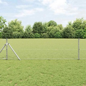 Hexagonální kotvení plotu 10 x 0,6 m Pozinkovaná ocel Stříbrná 3352911