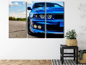 Vícedílný obraz Přední Část Modrého Sportovního Vozu Nedostatek Nedostatek Plátno Canvas 180x120