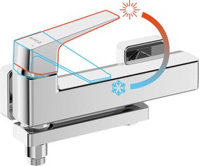 Deante Vanová baterie Blur se sklopným výtokovým ramínkem, směšovací -  BQL 012M