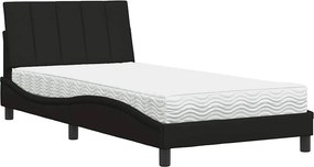 Postel s matrací Hanko černá 100 x 200 cm textil 3310512