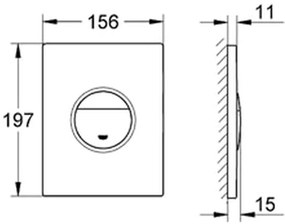 Grohe Nova Cosmo - Ovládací destička, alpská bílá 38765SH0