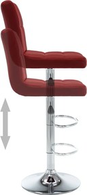 Barové stoličky Breen - umělá kůže - 2 ks | vínové