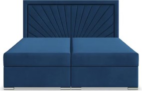 Manželská postel VICENZA Velvet 180×200 cm tmavě modrá